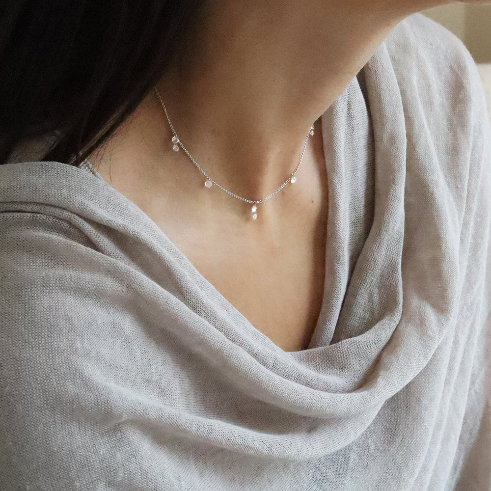 ARIA - 18CT GOLD, ROSE CUT & BRILLIANT CUT ROUND DIAMOND DROP NL – The ...